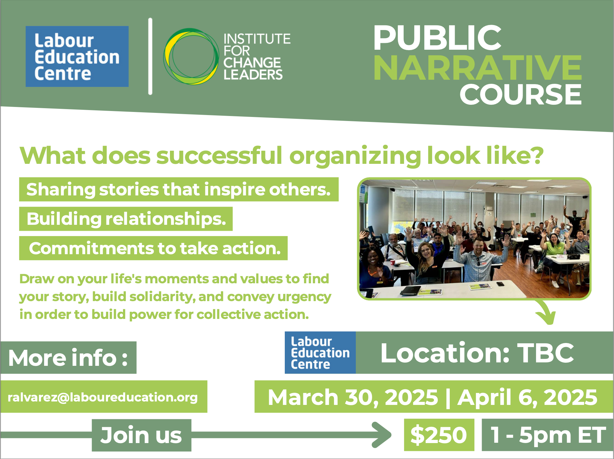 Join the Next Public Narrative Course with LEC and ICL – Labour ...